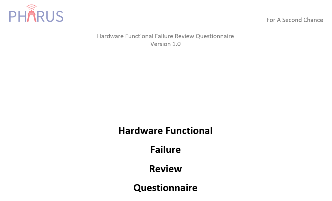 Functional Failure Path Analysis Checklist – Pharus Tech