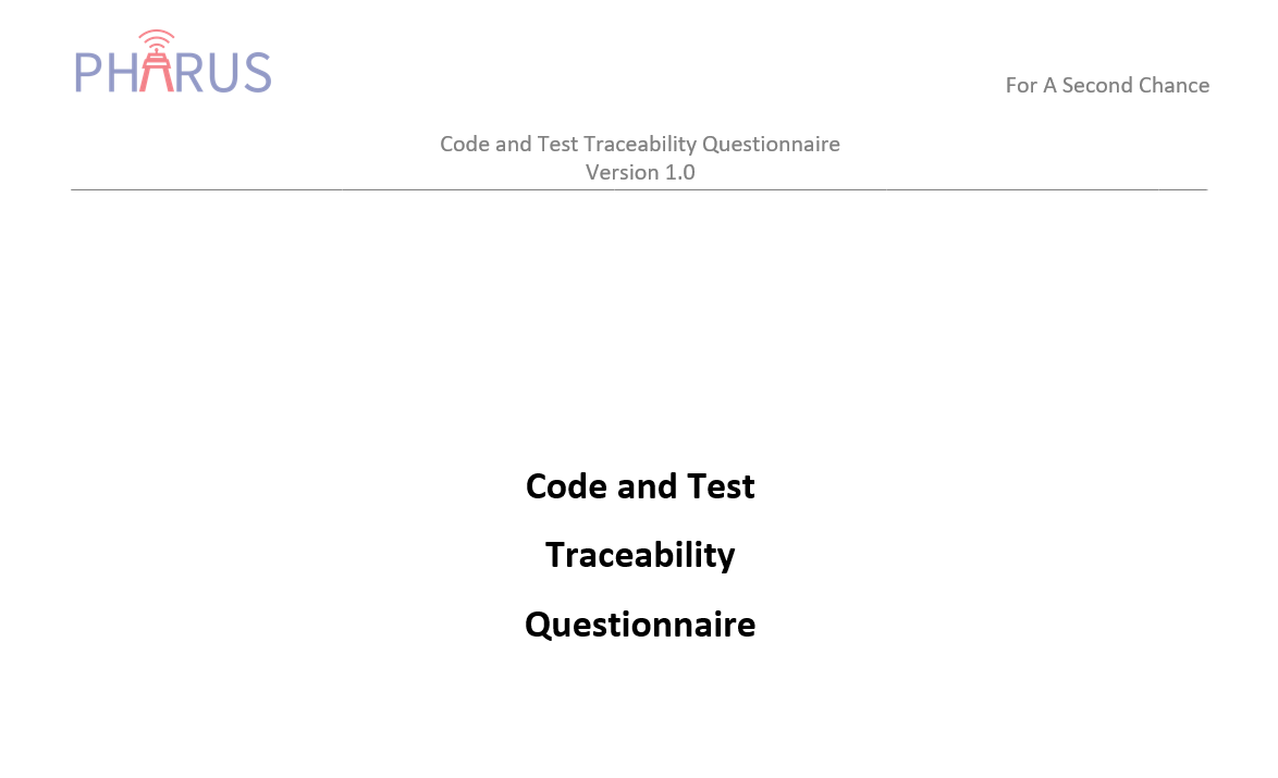 Code and Test Traceability Checklist – Pharus Tech